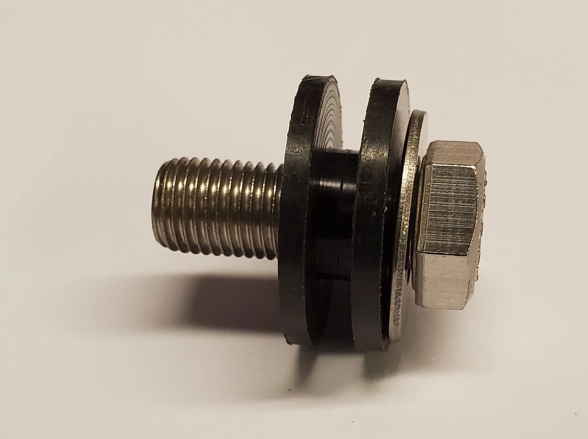 3/8 24 Bolt and delrin washers